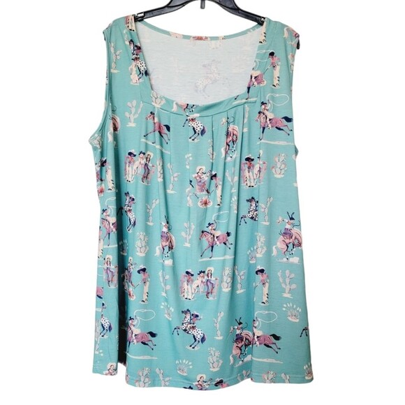 Tops | Coastal Cowgirl Squareneck Swing Tank | Poshmark